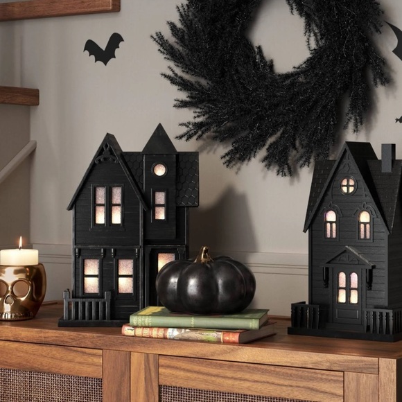 Threshold | Accents | Spooky Light Up Large Haunted House Figurine By ...